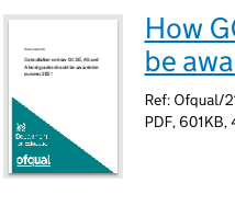 Ofqual consultation January 2021 GCSE, AS and A-levels