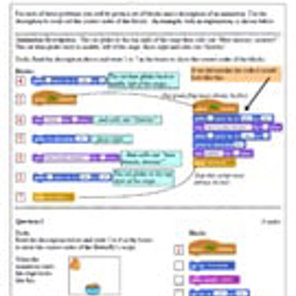 Scratch - Computational Thinking Homeworks 4,5 & 6