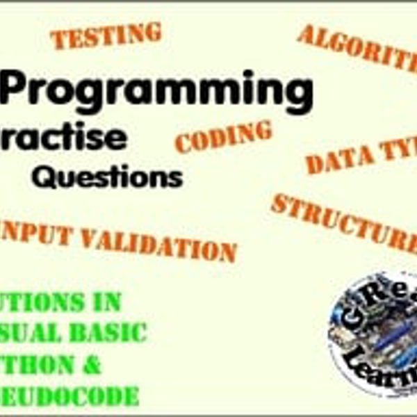 Programming Practice Questions Homework Qs 6 And 7 Added