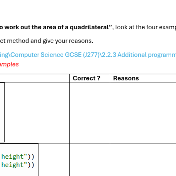 Correct function use worksheet